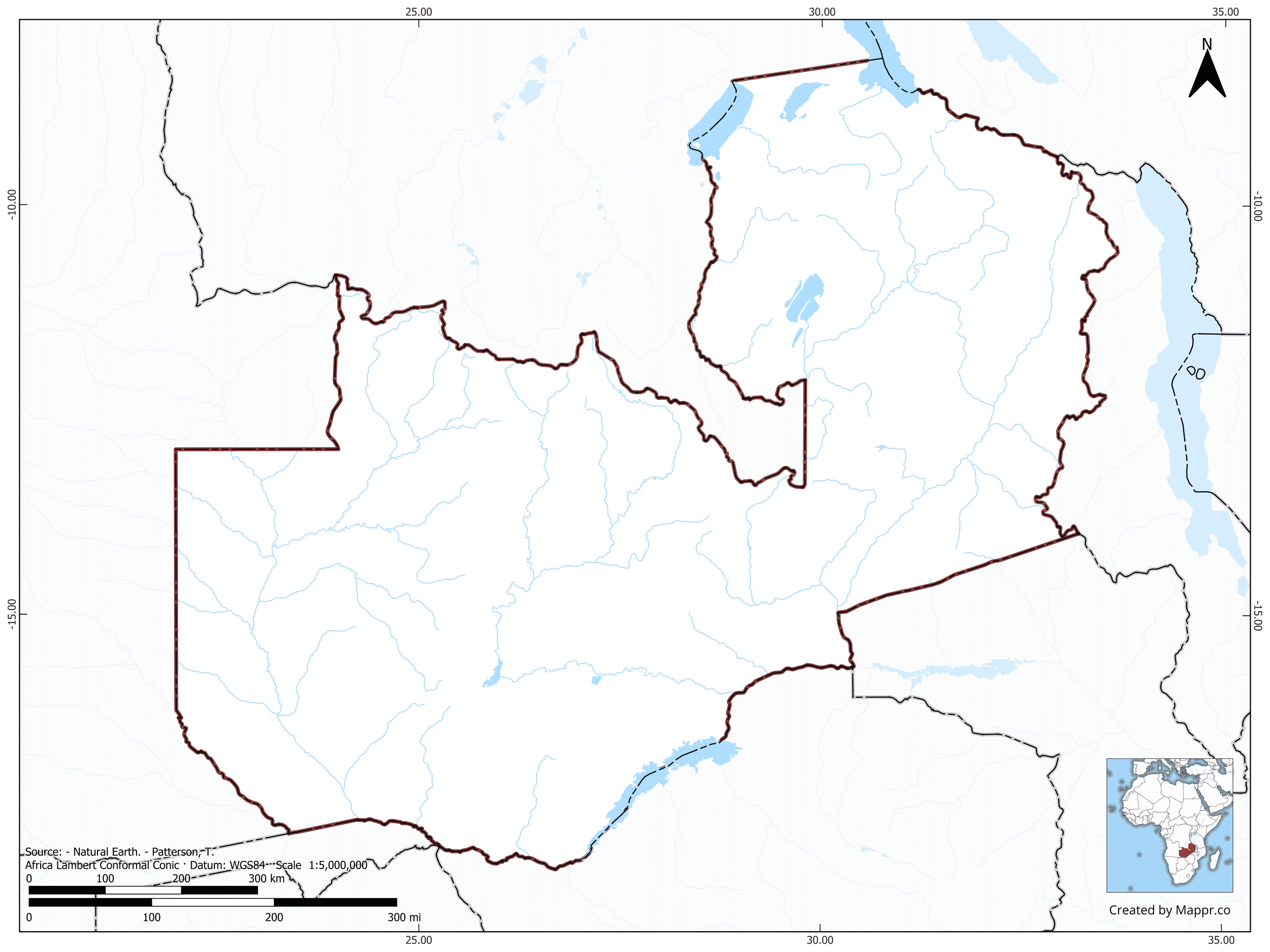 Zambia Maps | Mappr