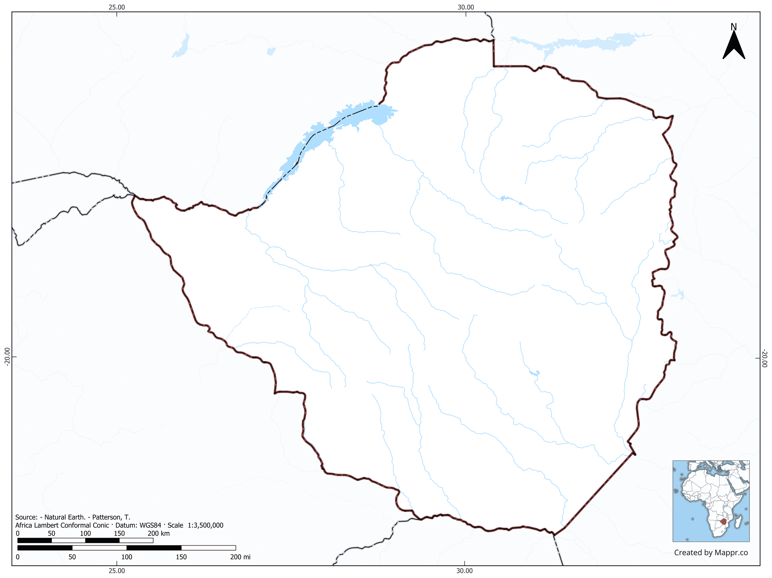 Zimbabwe Maps | Mappr