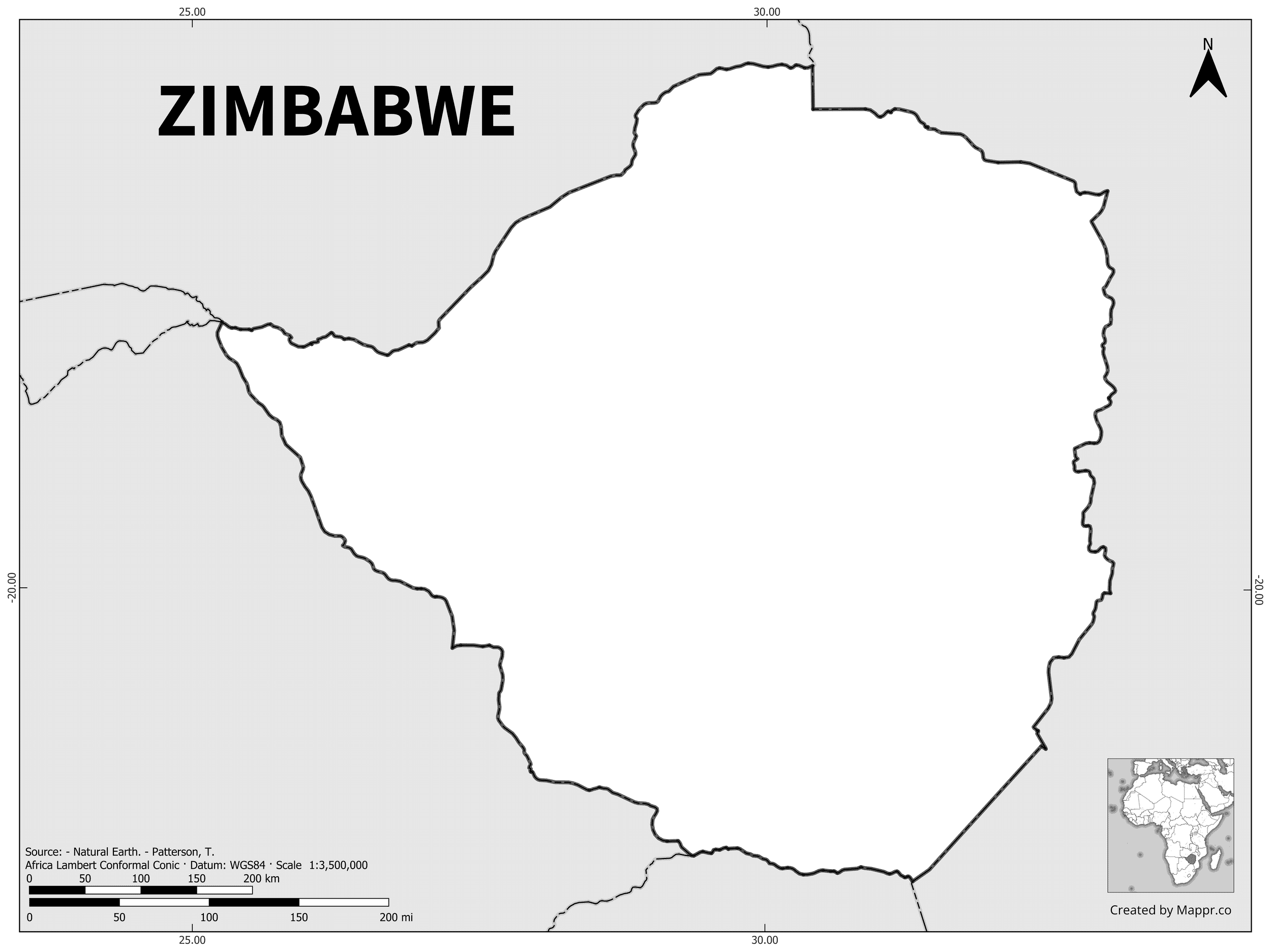 Zimbabwe Maps | Mappr