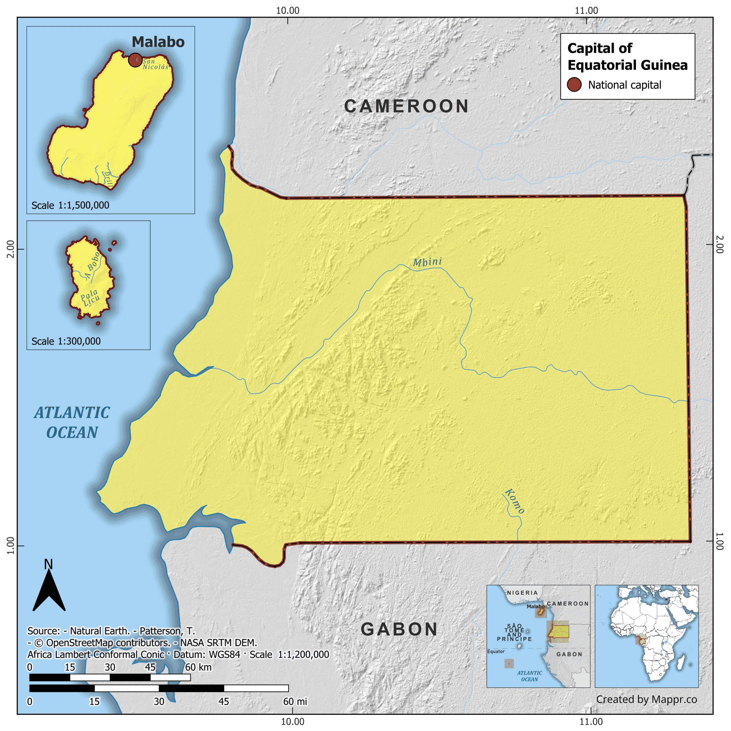 Equatorial Guinea Maps | Mappr