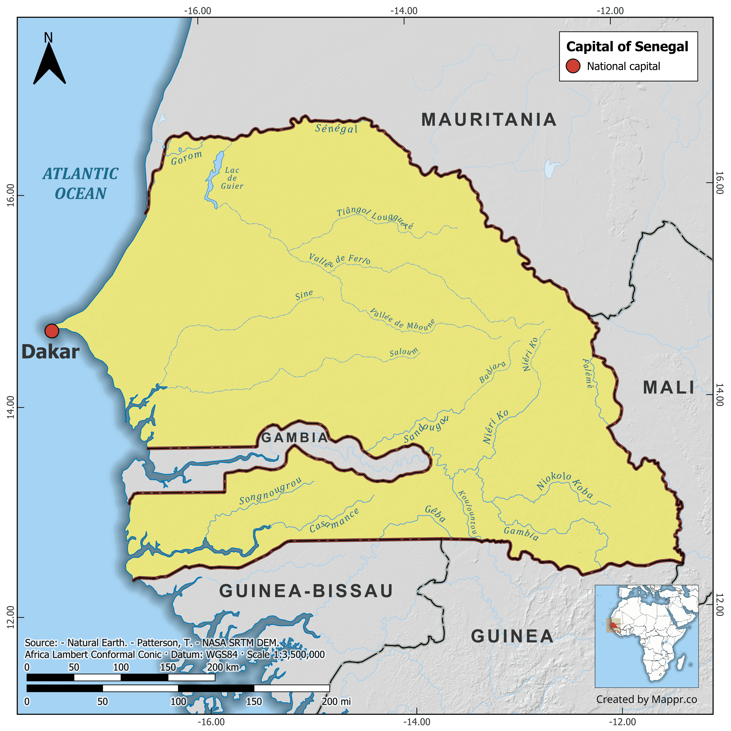 Senegal Maps | Mappr