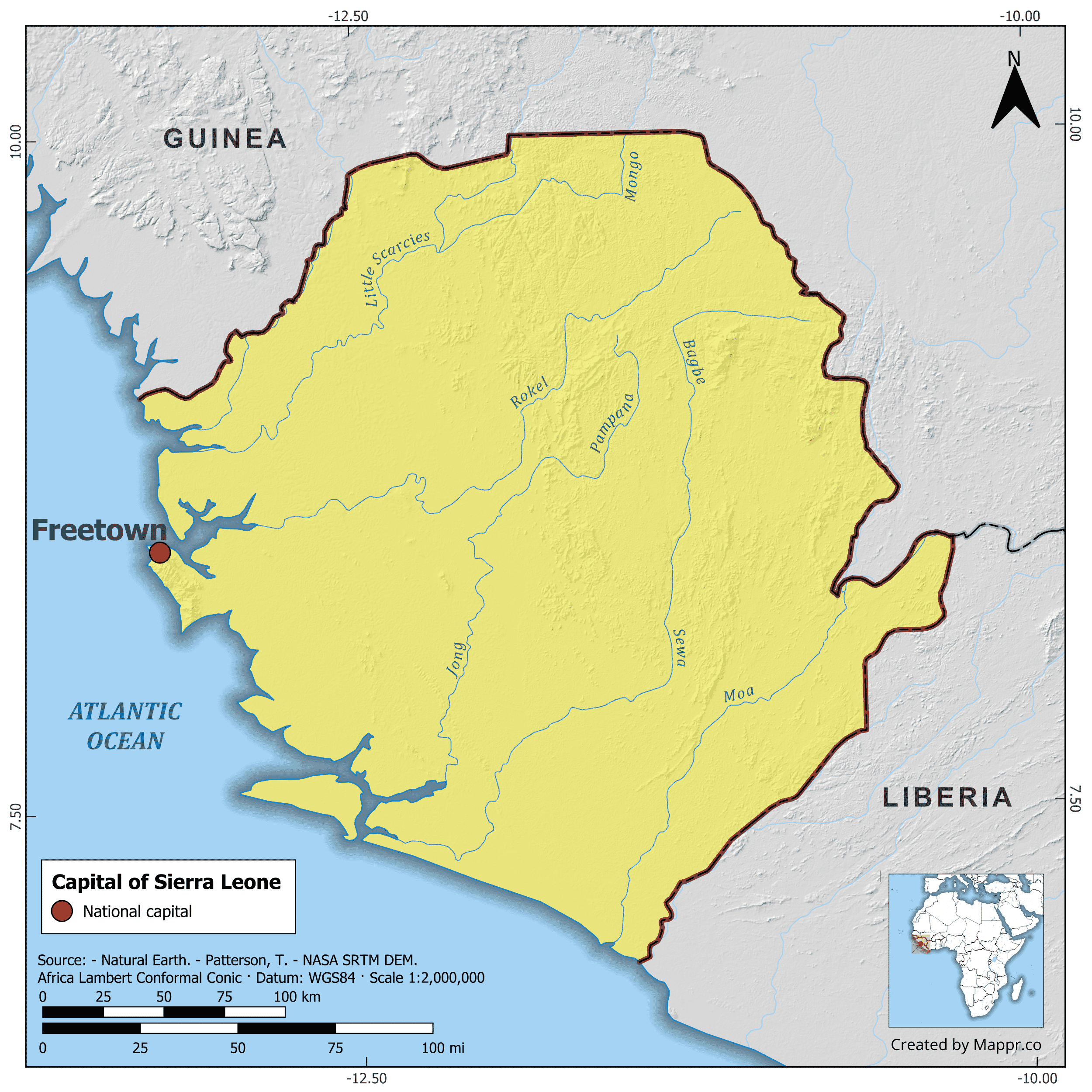 Sierra Leone Maps | Mappr