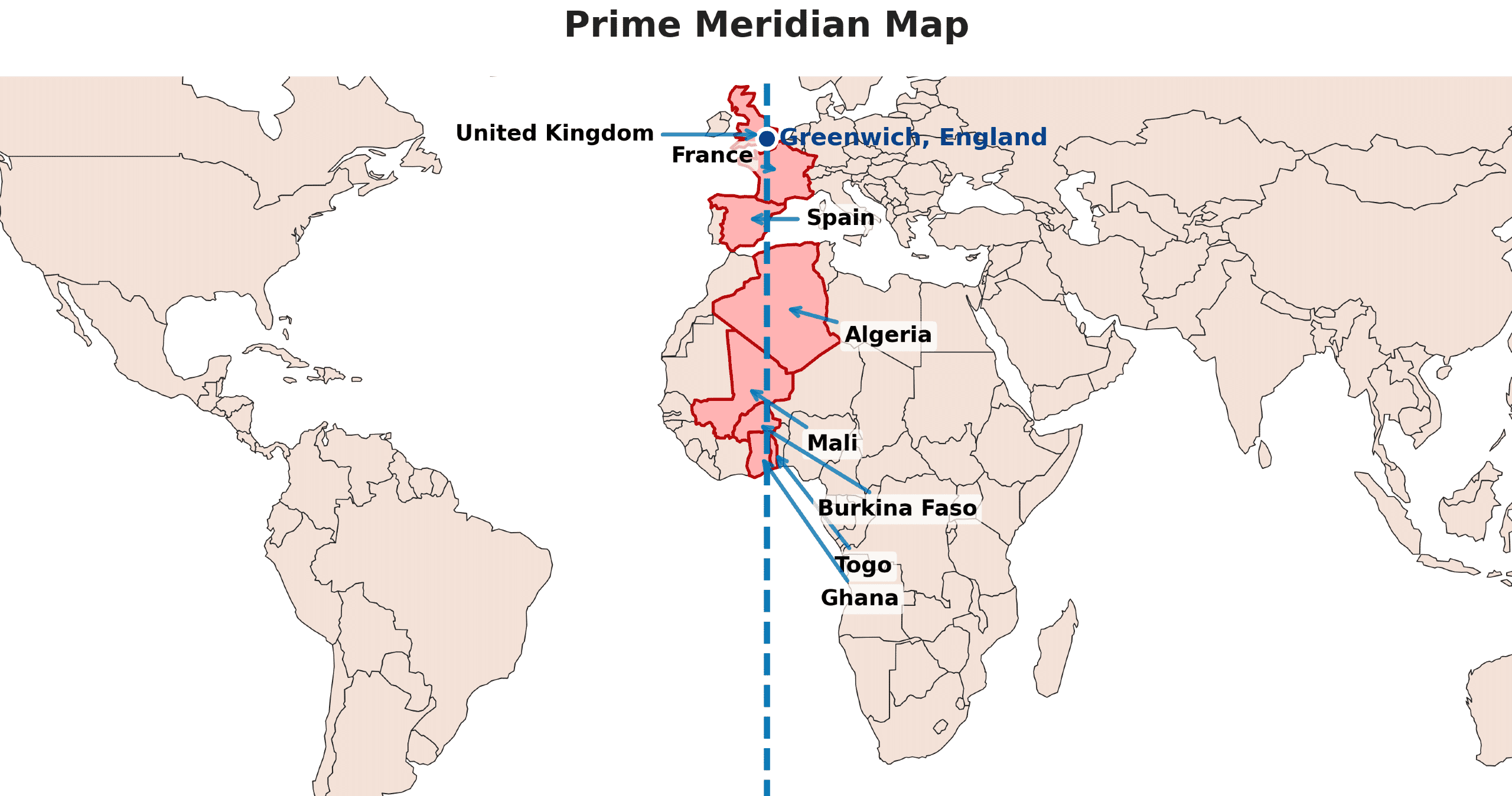The Prime Meridian Map | Mappr