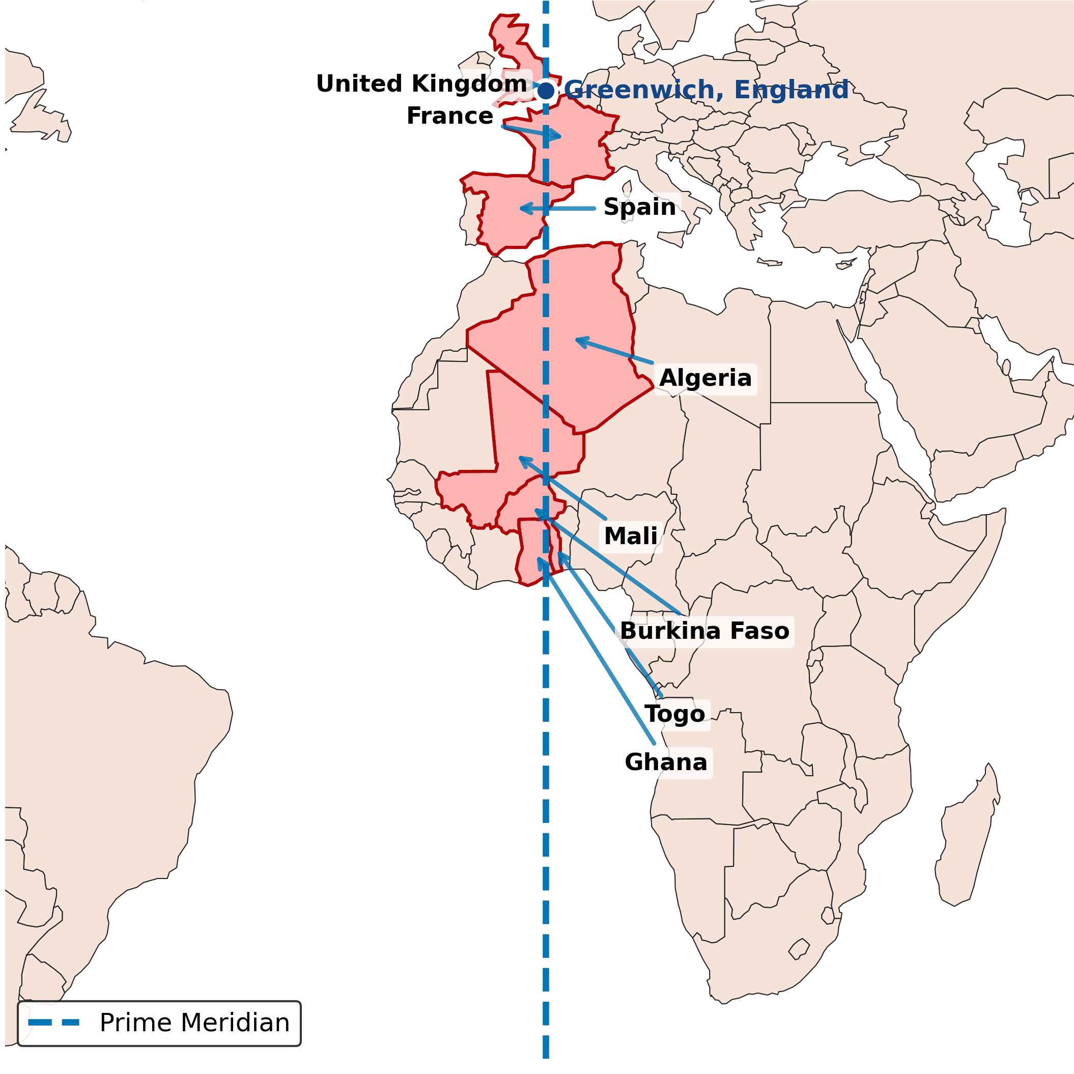 The Prime Meridian Map | Mappr