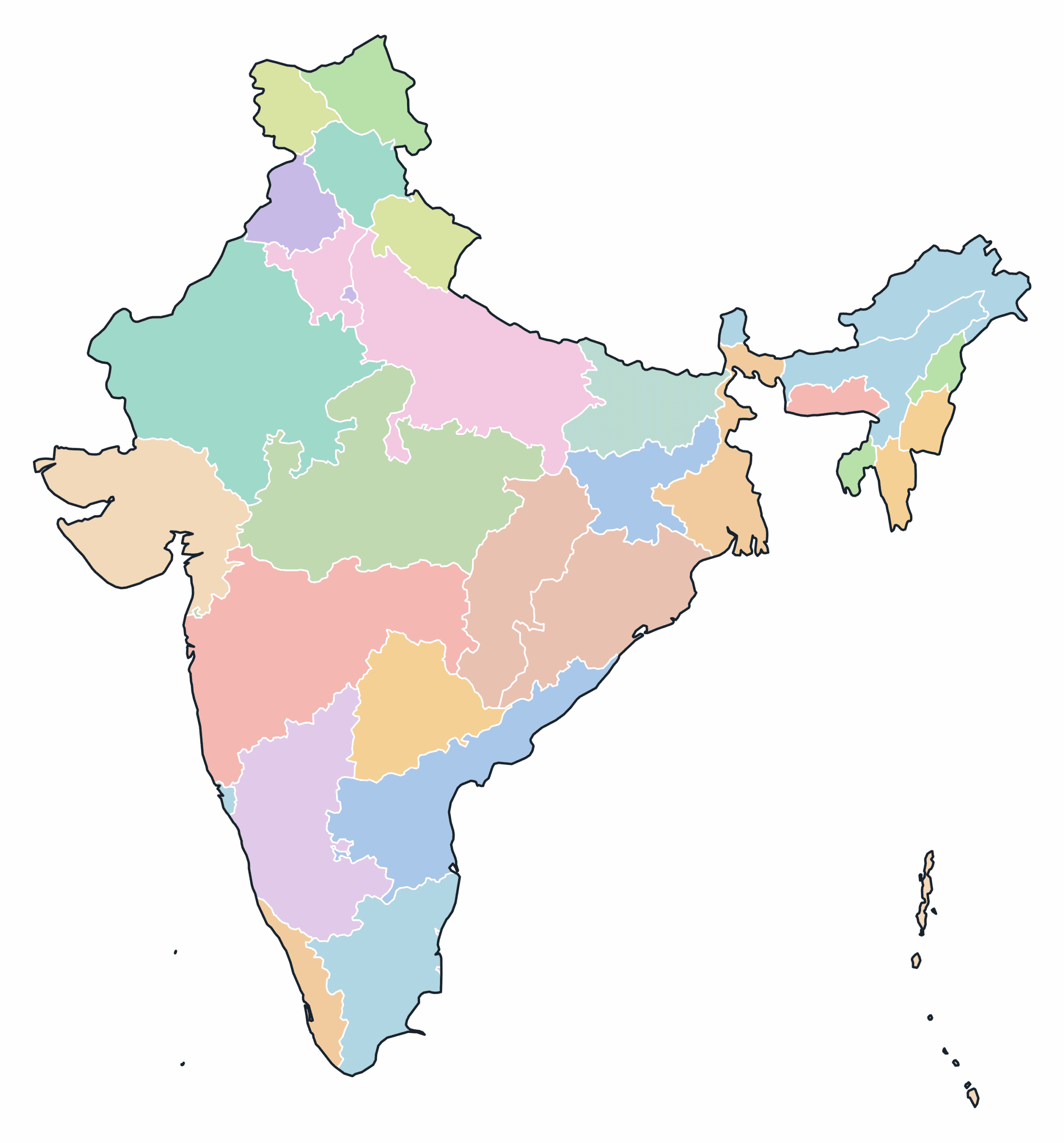 India Blank Maps | Mappr