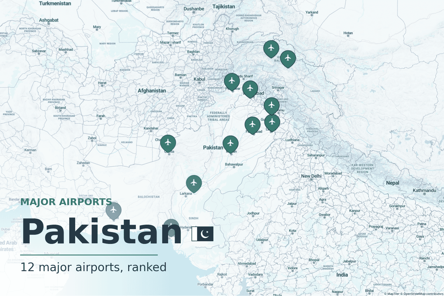 Major Airports in Pakistan | Mappr
