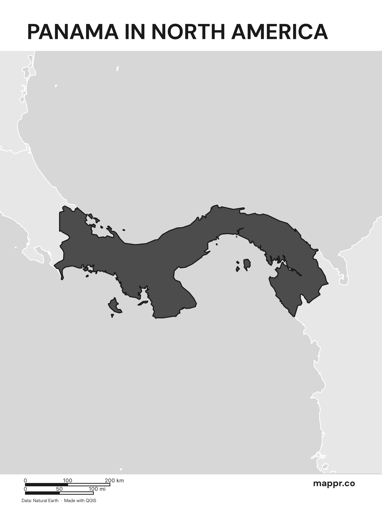 Panama Maps — Free Printable Maps of Panama | Mappr